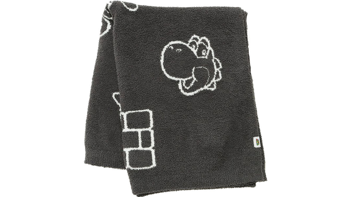 2024【SUPER MARIO™️】Baby Moco Jacquard Blanket - Dark Gray - Nintendo Official Site